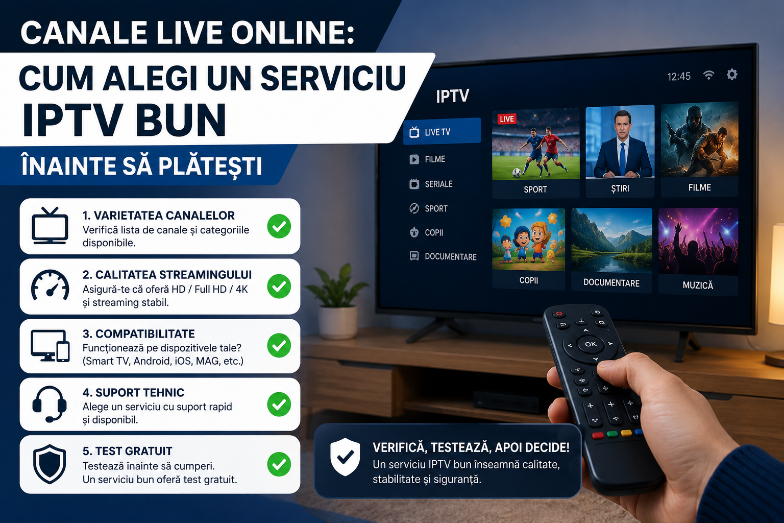 Canale românești online - IPTV România HD & 4K
